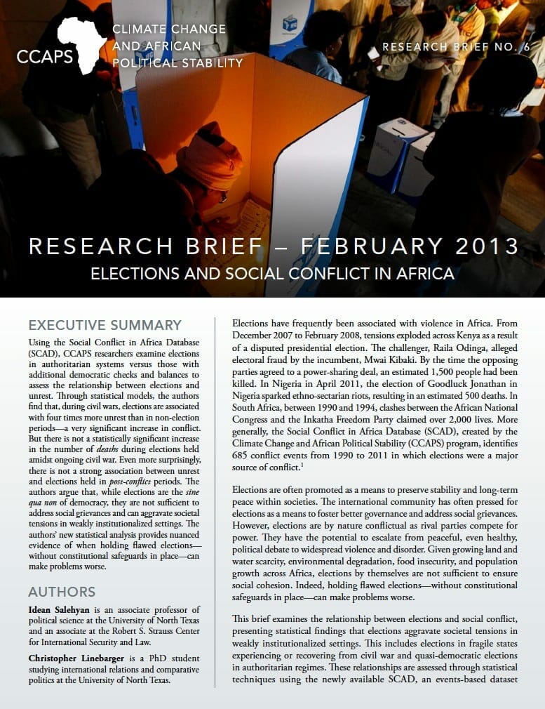 New Research on Conflict in Africa - The Strauss Center